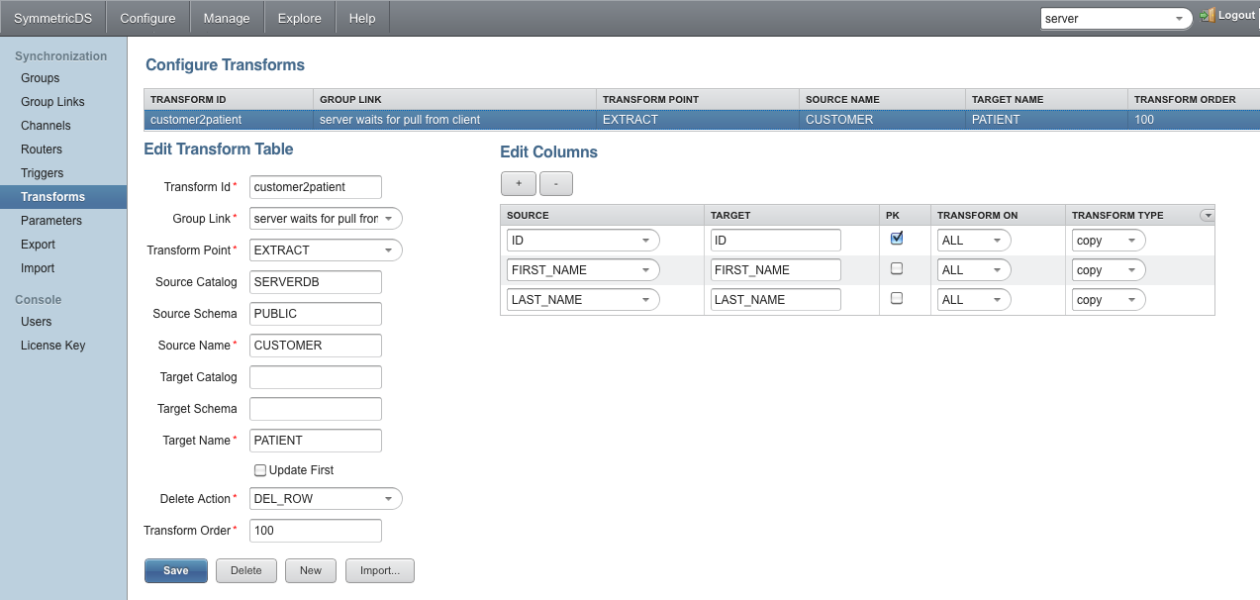 SymmetricDS 2.4 Data Transformation Overview and Examples - Jumpmind