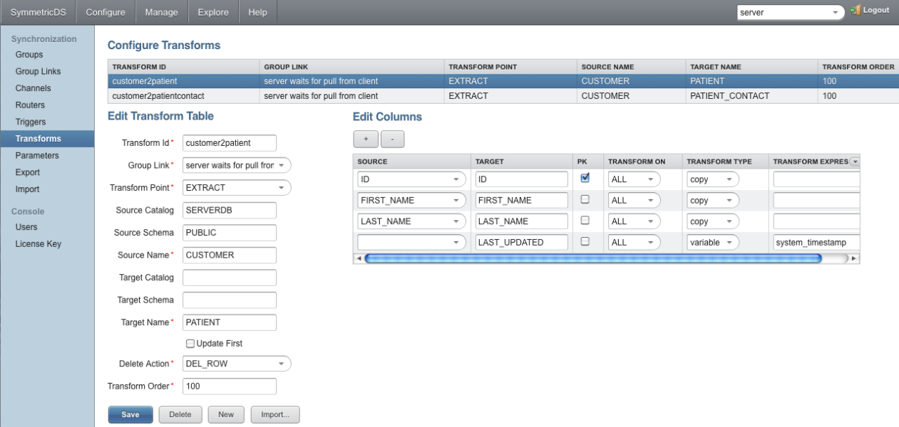 SymmetricDS 2.4 Data Transformation Overview and Examples - Jumpmind