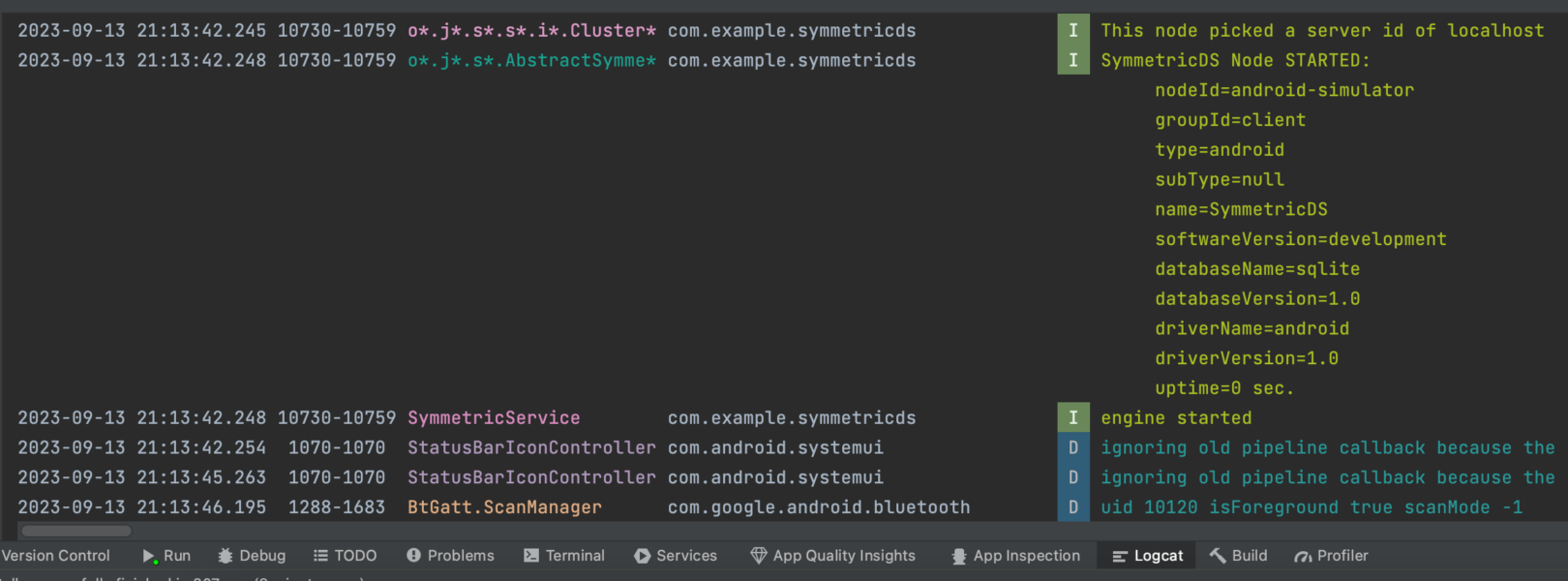 Mobile replication with Android using SymmetricDS